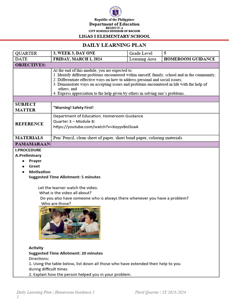 Hr5-Q3-Mar 1 | PDF | Thought | Learning