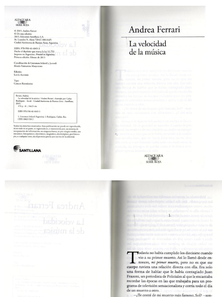 LA VELOCIDAD DE LA MUSICA - Ferrari Andrea Arreglado1 | PDF