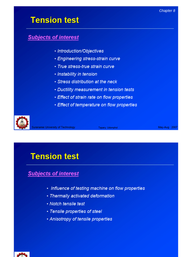 08 Tension Test | PDF | Mathematics | Mathematical Physics