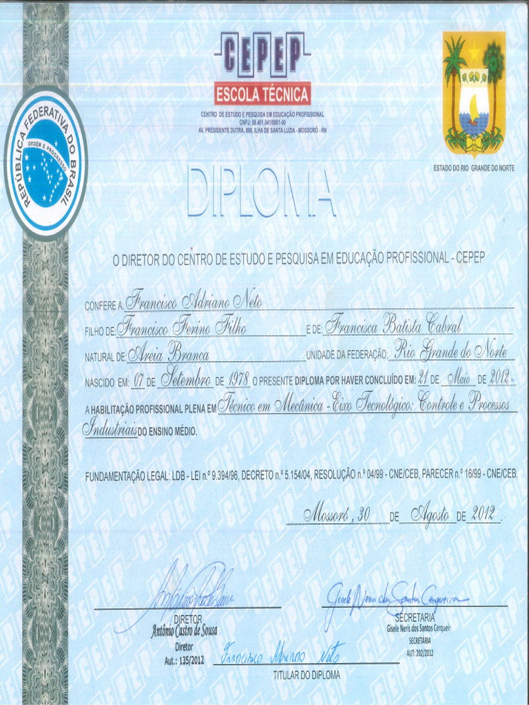 Diploma Tec Mecânica | PDF