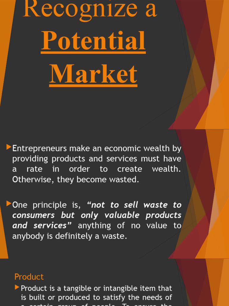 Week 4 Recognize A Potential Market Conti | PDF | Product (Business ...