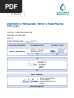 Factory Acceptance Test (FAT) / Site Acceptance Test (SAT) | PDF ...