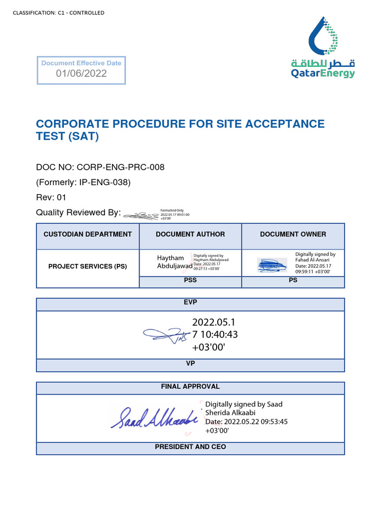 Corp Eng Prc 008rv1 Pdf System
