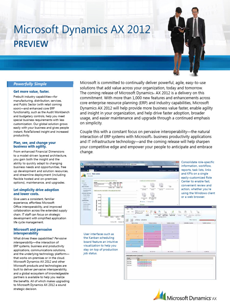 Microsoft Dynamics AX-2012-Fact-Sheet | PDF | Enterprise Resource Planning | Microsoft Sql Server