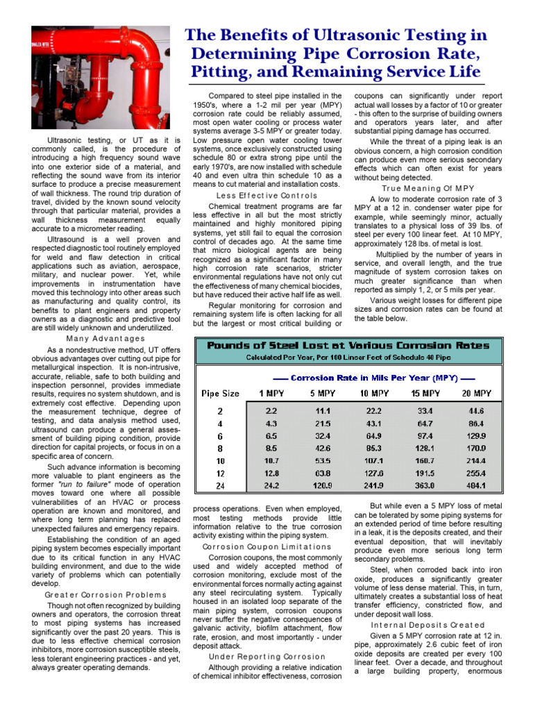 The Benefits of Ultrasonic Testing in Determining Corrosion Rate and ...