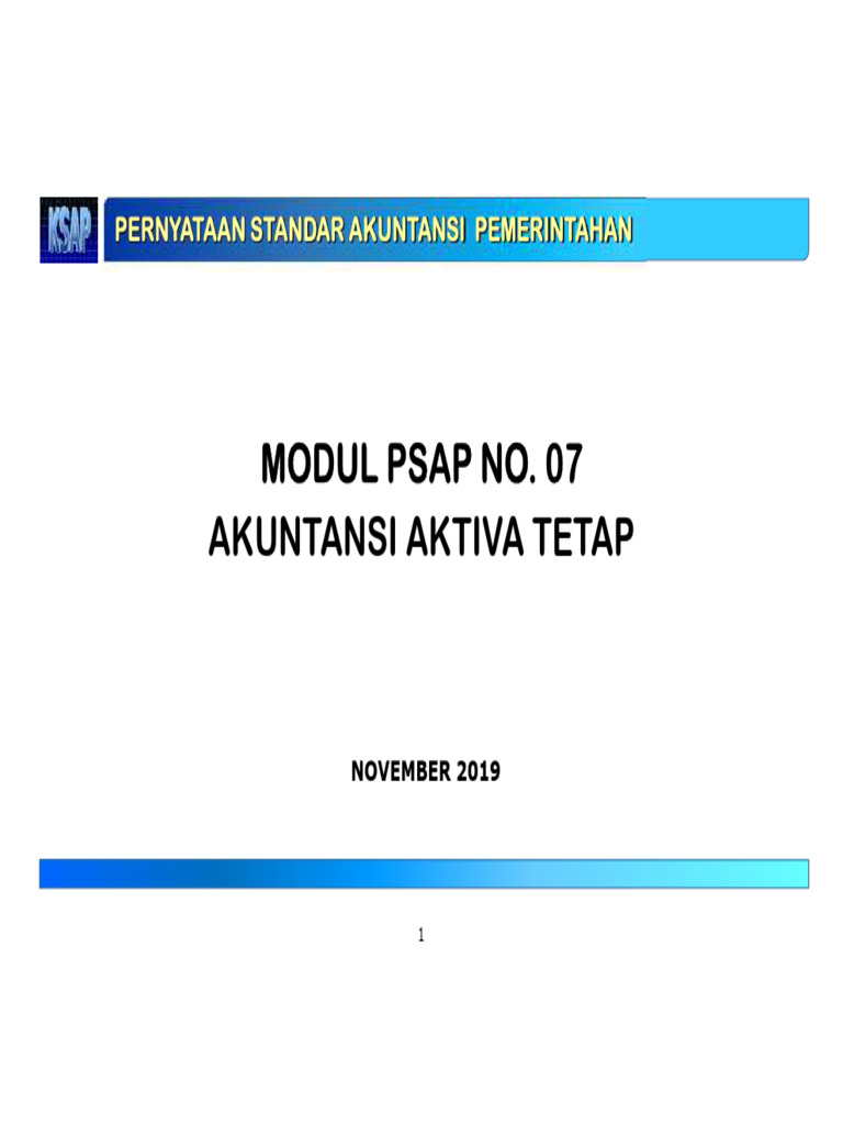 PSAP 07 Aset Tetap | PDF