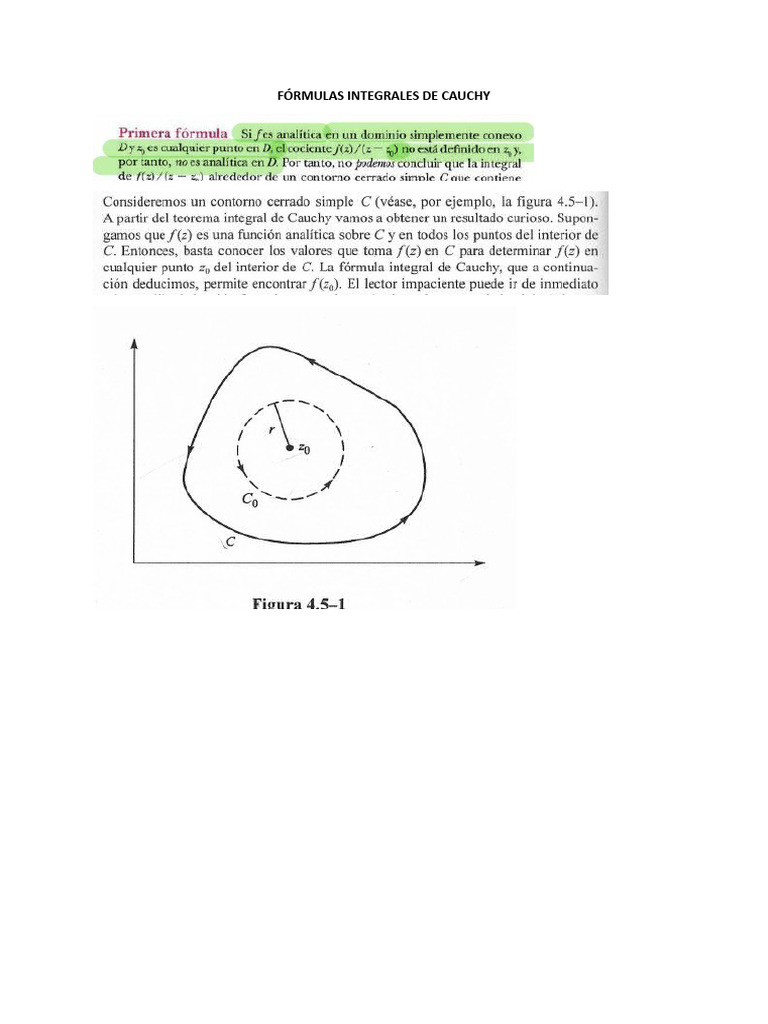 Primera Formula de La Integral de Cauchy | PDF | Matemáticas ...