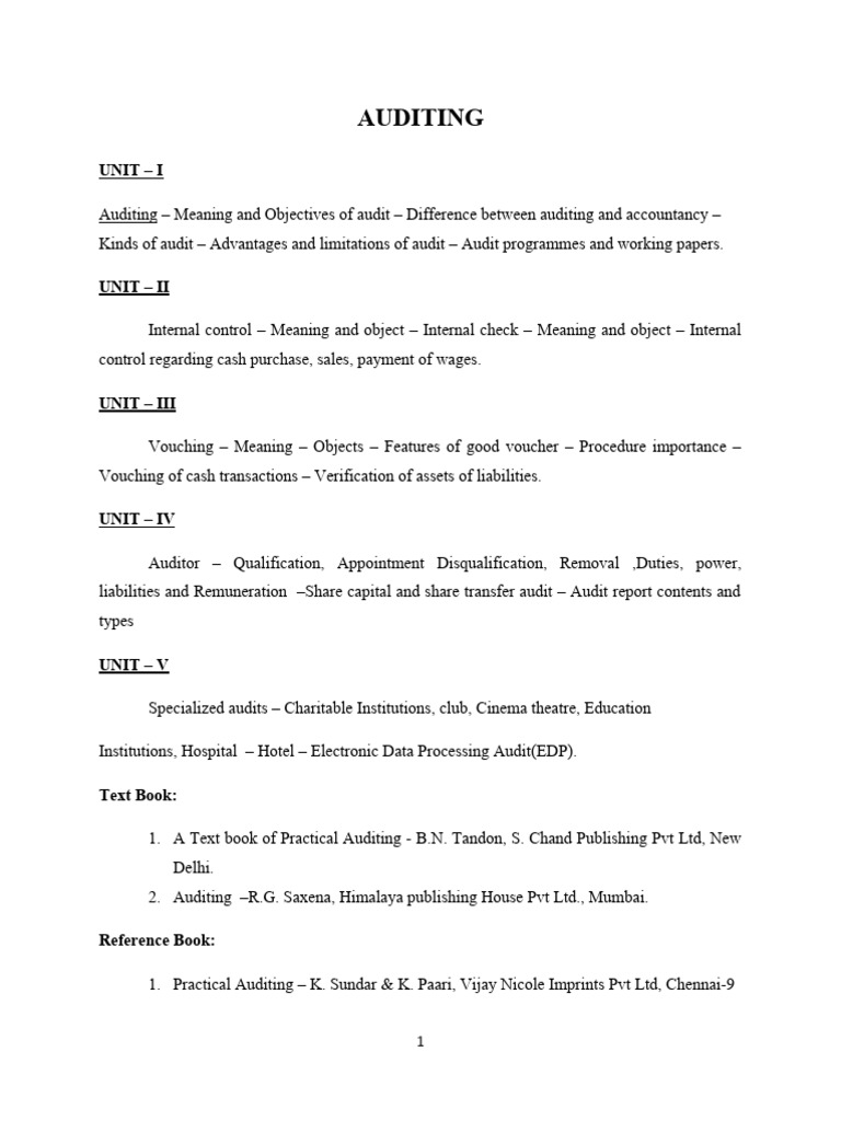 Auditing Notes Pdf Audit Financial Audit