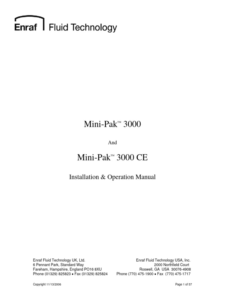 EFT Mini-Pak 3000 Manual 11-13-2006 | PDF | Fuel Injection | Parameter ...