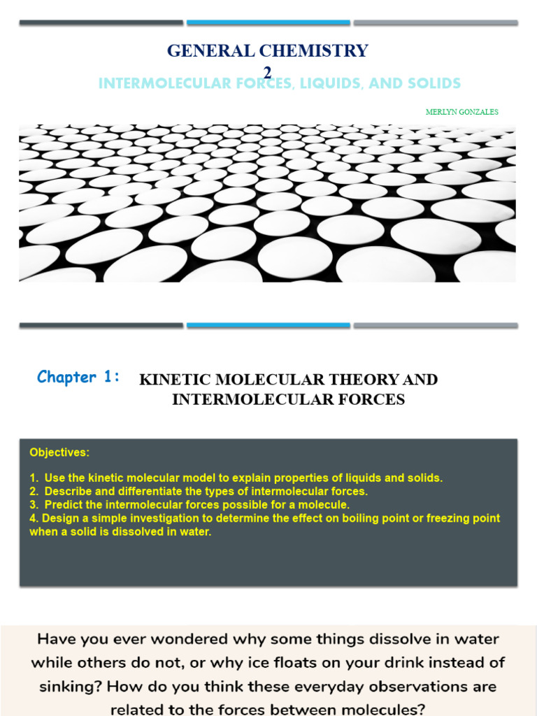Chap 1 IMF Part1 | PDF | Intermolecular Force | Chemical Bond