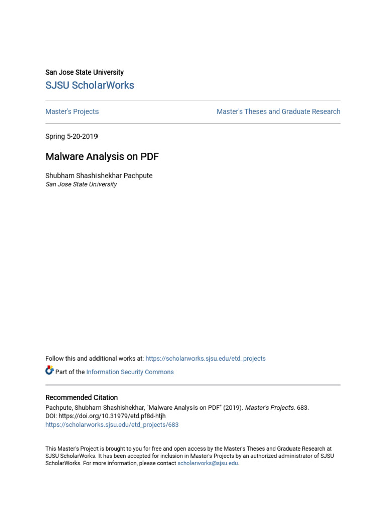 Malware Analysis on PDF | PDF | Malware | Sensitivity And Specificity