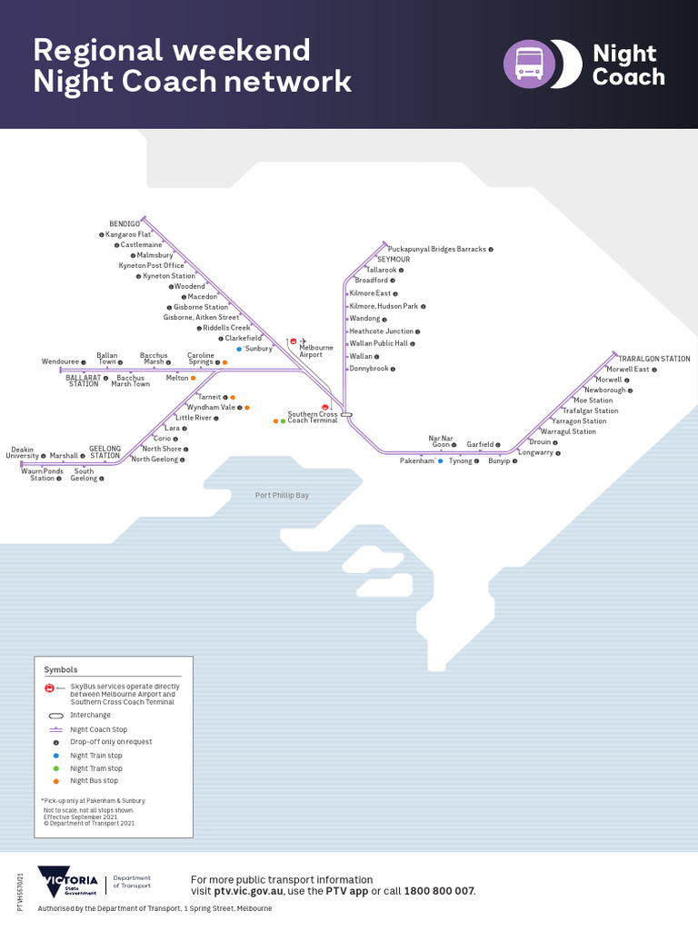 Melbourne Regional Transport Map 2021 | PDF | Public Transport | Transport