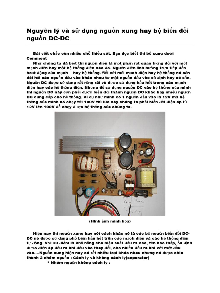 Nguyên Lý DC-DC Converter | PDF