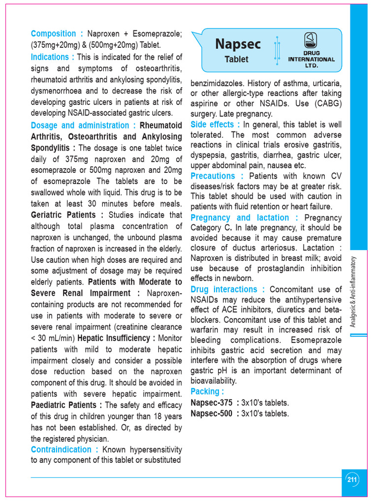 napsec | PDF | Nonsteroidal Anti Inflammatory Drug | Pharmaceutical ...