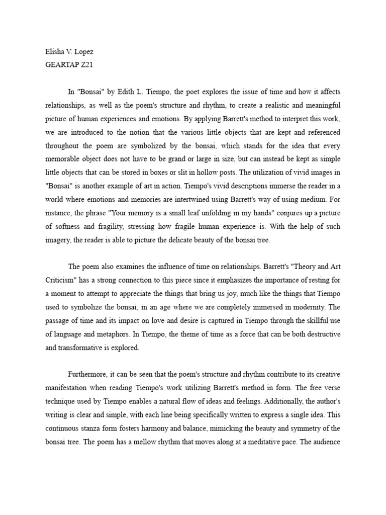 (GEARTAP) Describing, Interpreting, and Judging Art | PDF | Poetry ...