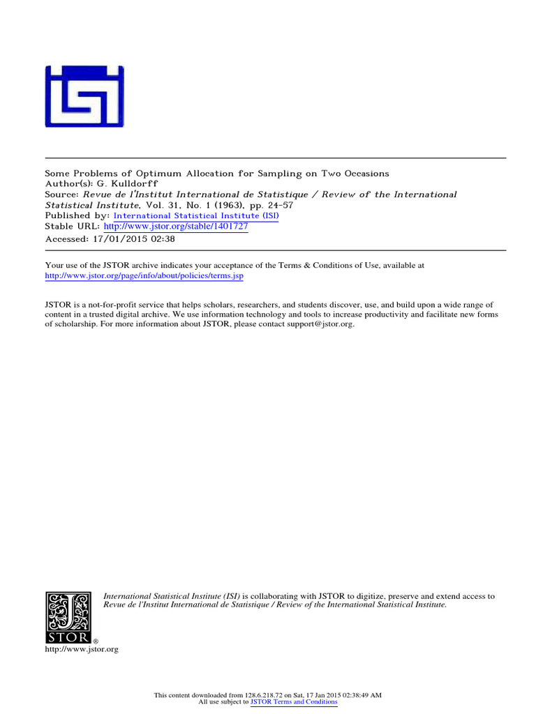 Optimal Allocation | PDF