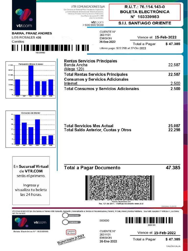 Boleta de Servicios Publicos | PDF