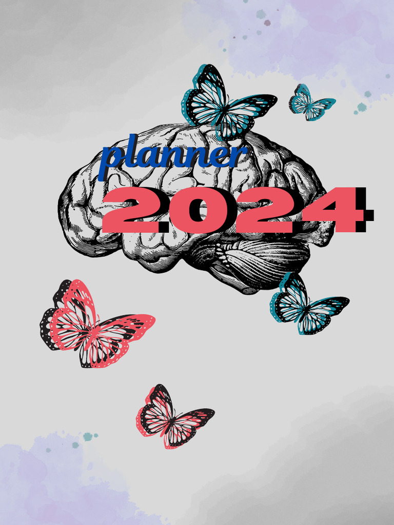 Planner 2024 mensal calendário simples preto e rosa documento A4_20240227_090132_0000 | PDF