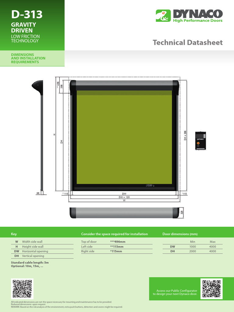 Technical D-313 Datasheet EN | PDF | Door | Electrical Engineering