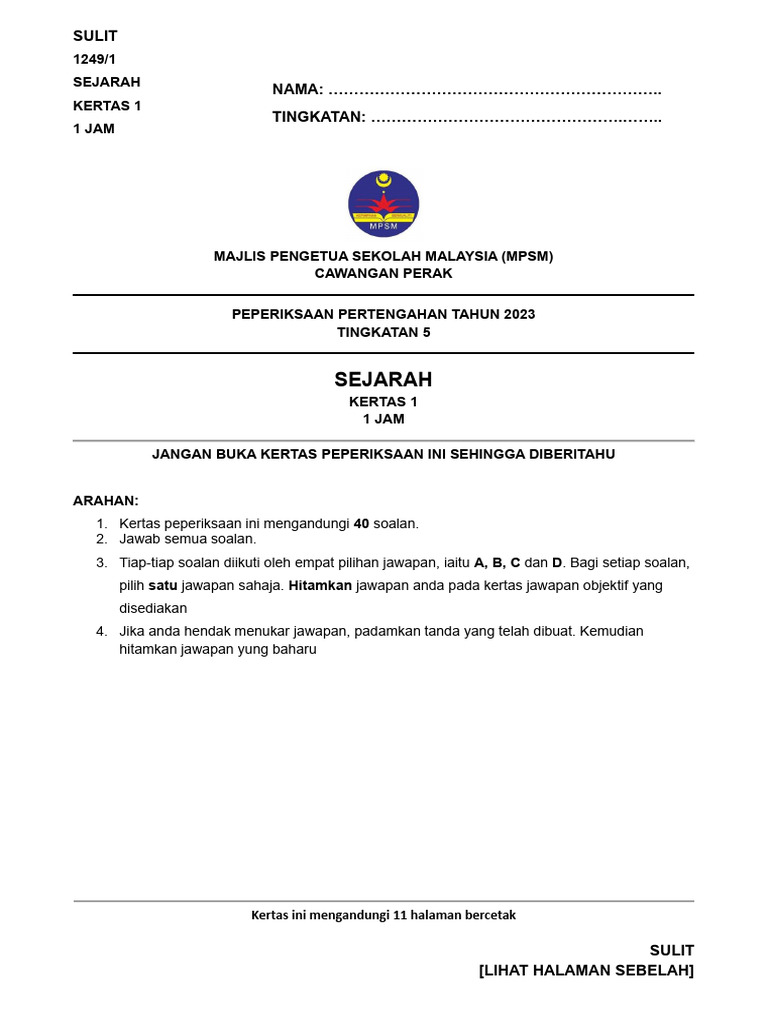 K1 Sej PPT T5 Selaras | PDF