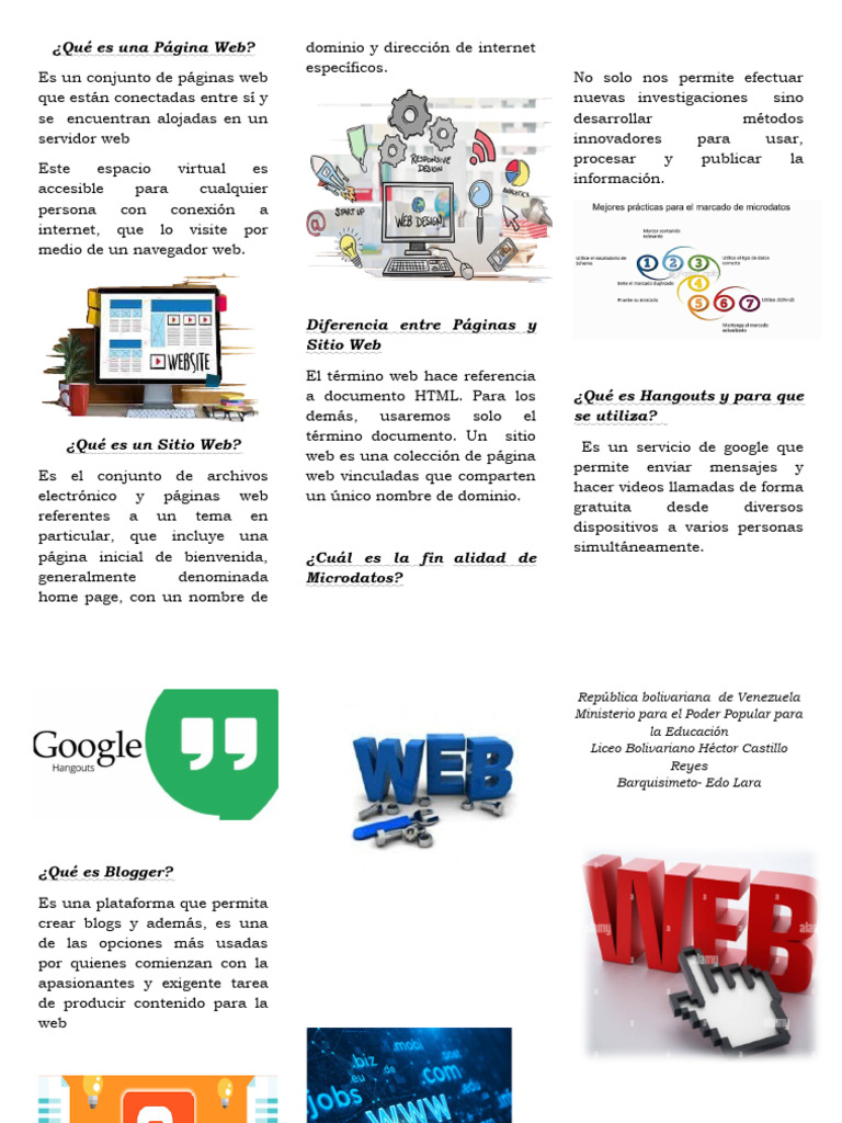 Qué es una página web triptico | PDF | Red mundial | Internet y web