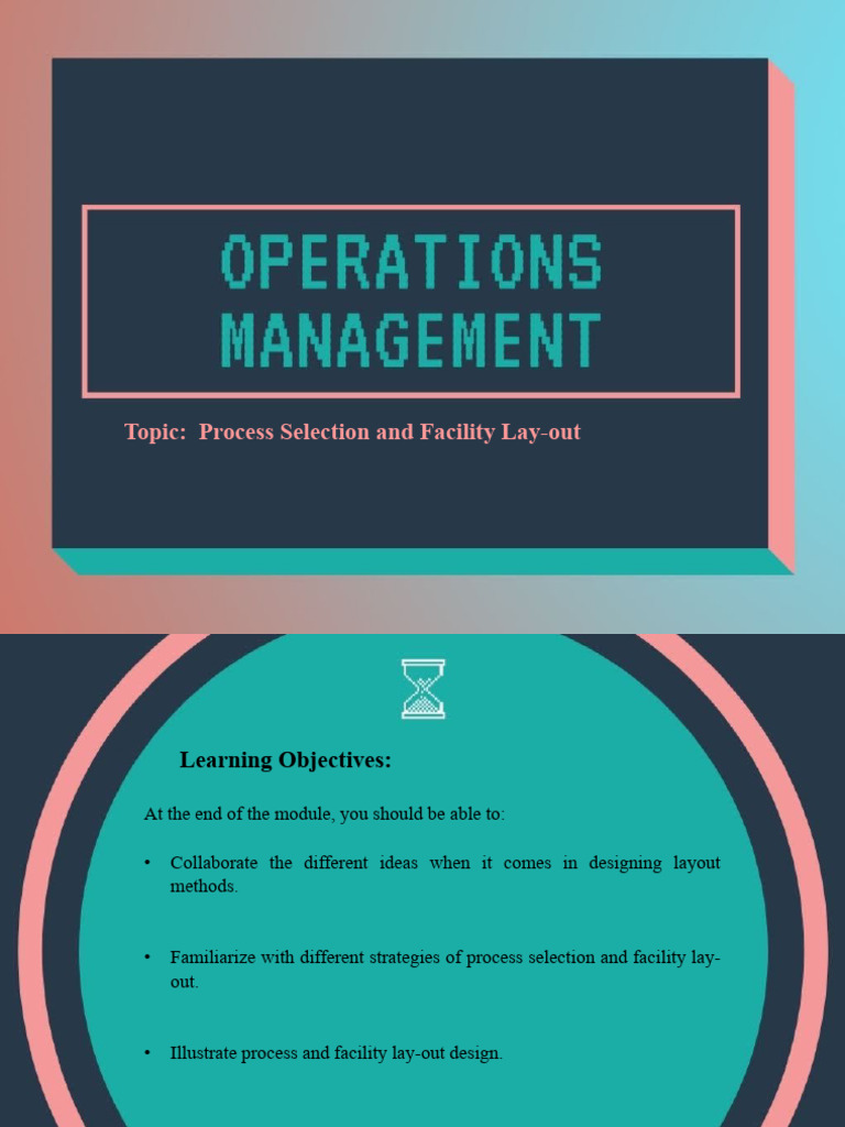 Lesson 5 Process and Facility Lay Out | PDF | Page Layout | Operations ...