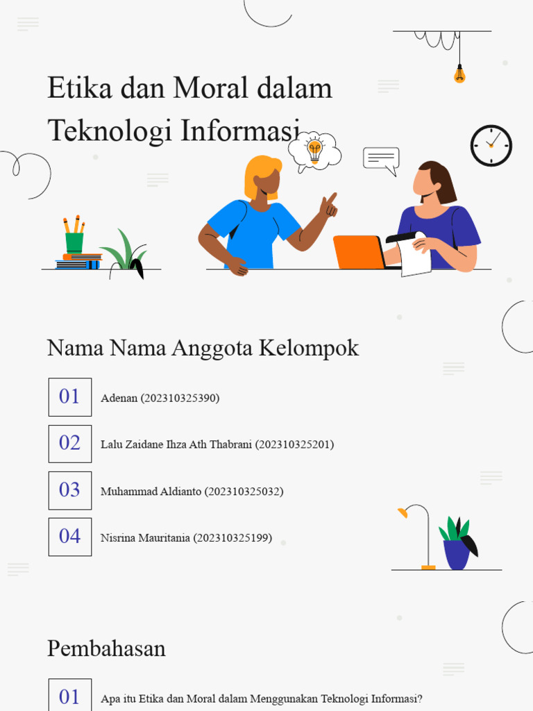 Kel 2. Etika Dan Moral Dalam Menggunakan Teknologi Informasi - Kelompok 2 | PDF | Komputer