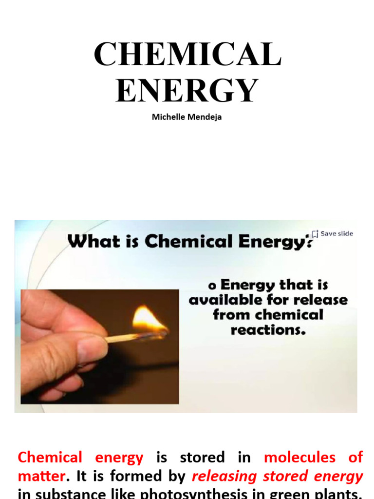 Understanding Chemical Energy Basics | PDF | Chemical Substances | Fuels
