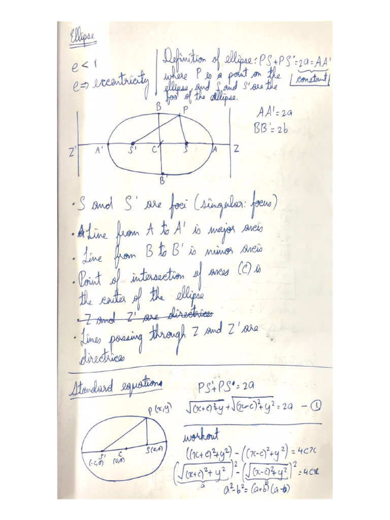 Ellipse Notes | PDF