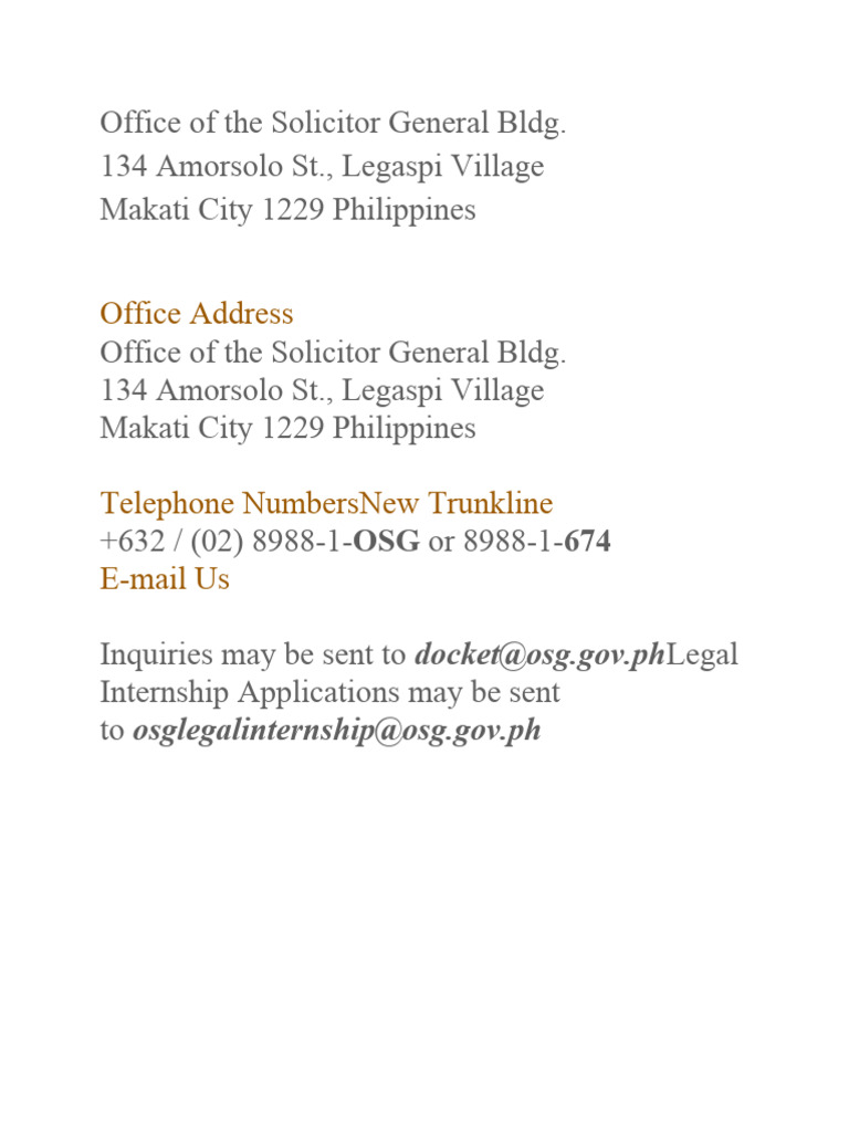 Office of The Solicitor General | PDF