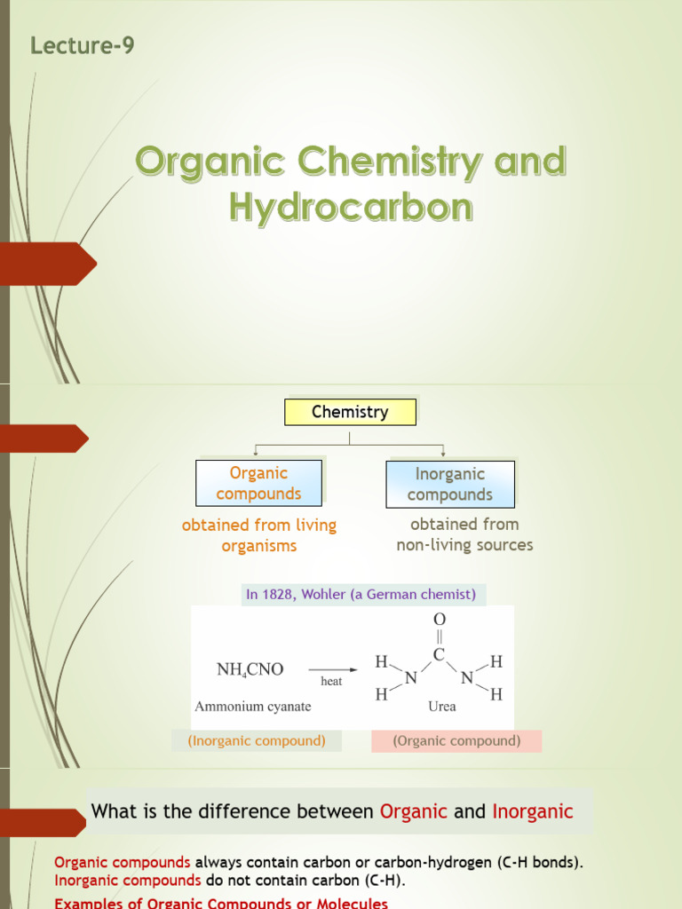 Lecture-10 (Organic Chemistry and Hidrocarbon) - 1 | PDF | Organic ...