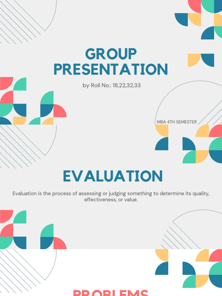 Group presentation | PDF | Evaluation | Data
