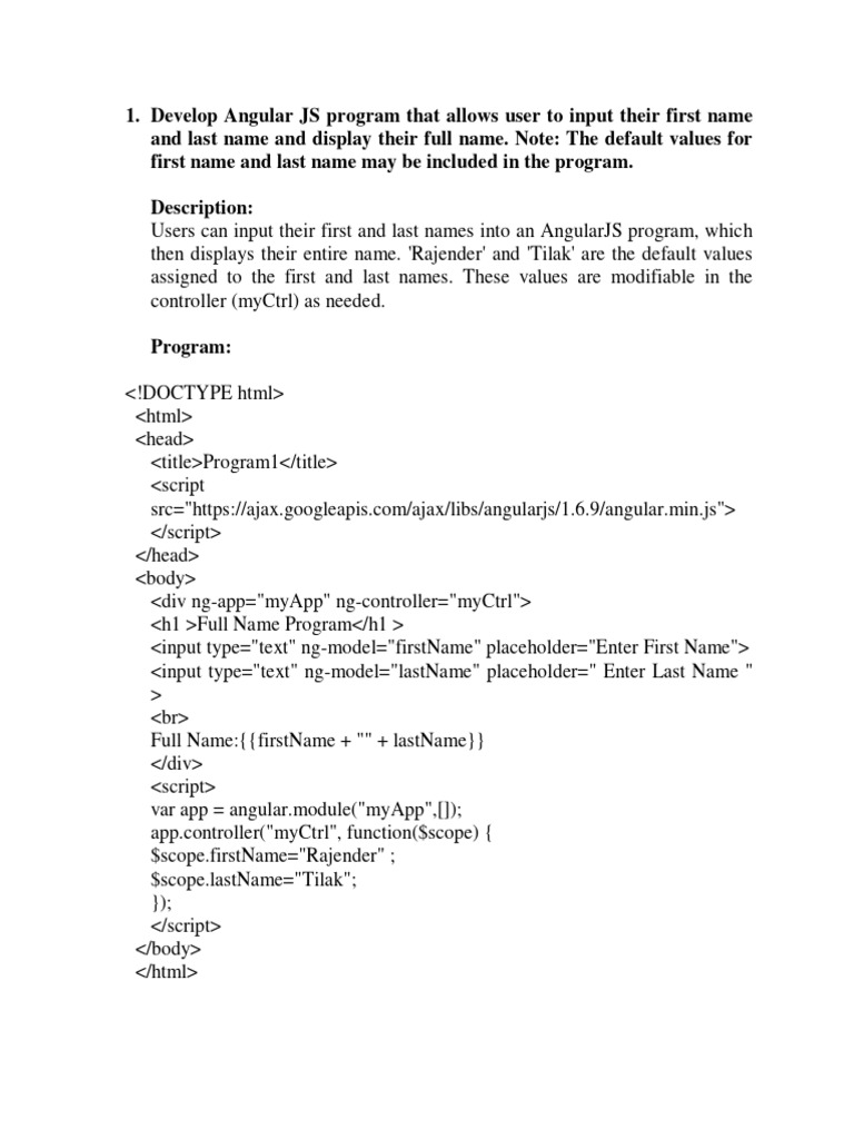 Programs | Download Free PDF | Angular Js | Information Technology