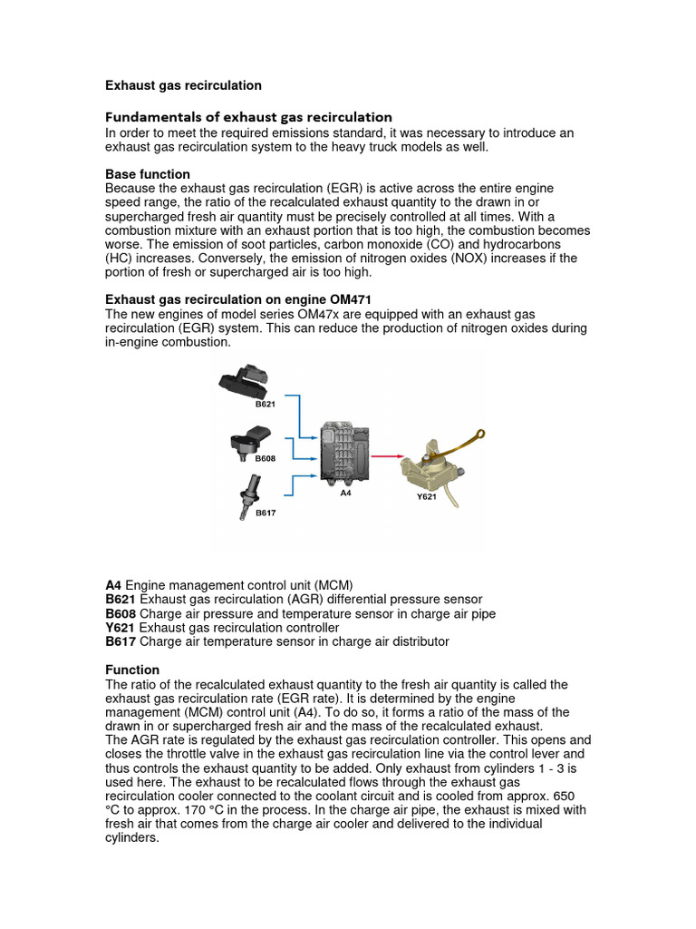 Exhaust Gas Recirculation System Overview | PDF | Exhaust Gas ...