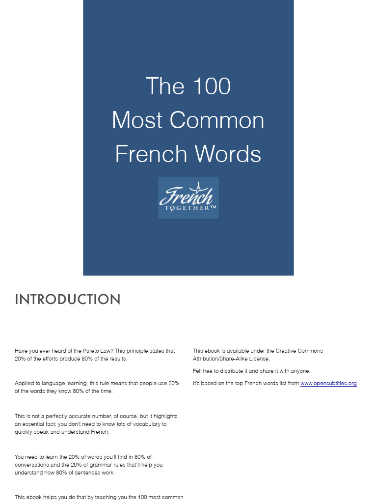 100 Essential French Words Explained | PDF | Pronoun | Grammatical Gender