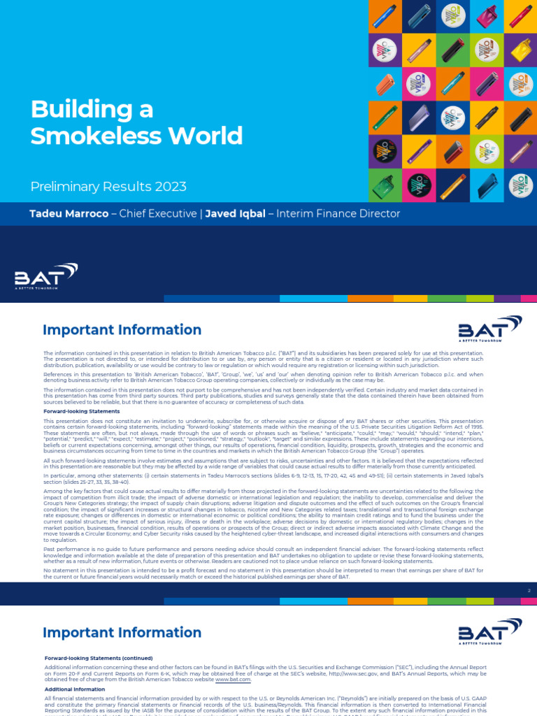 FY 2023 Presentation Slides | PDF | Financial Statement | U.S. Securities And Exchange Commission