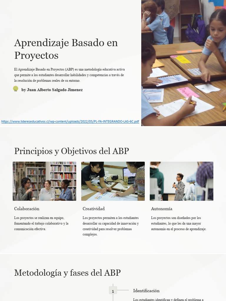 Aprendizaje Basado en Proyectos | PDF | Evaluación | Aprendizaje