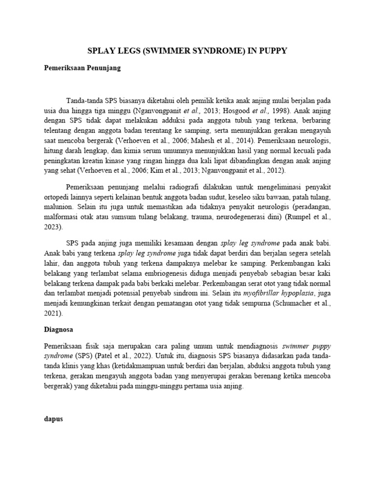 SPLAY LEGS - Pemeriksaan Penunjang Dan Diagnosa | PDF | Pengembangan ...