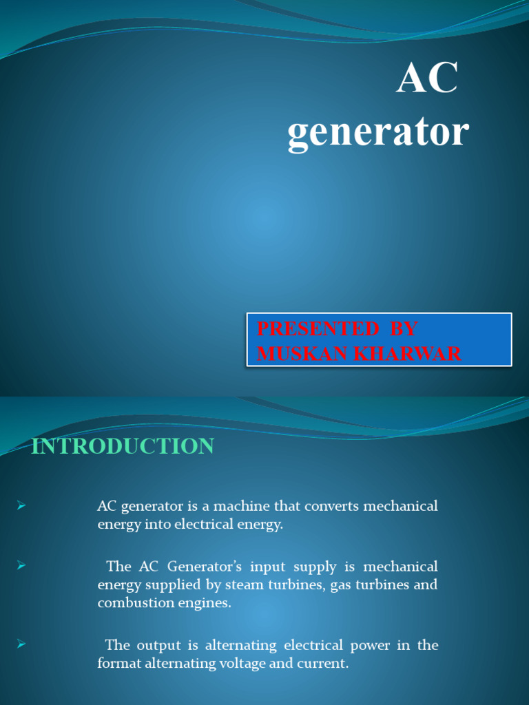 Electric Generator | PDF | Electric Generator | Electromagnetic Induction