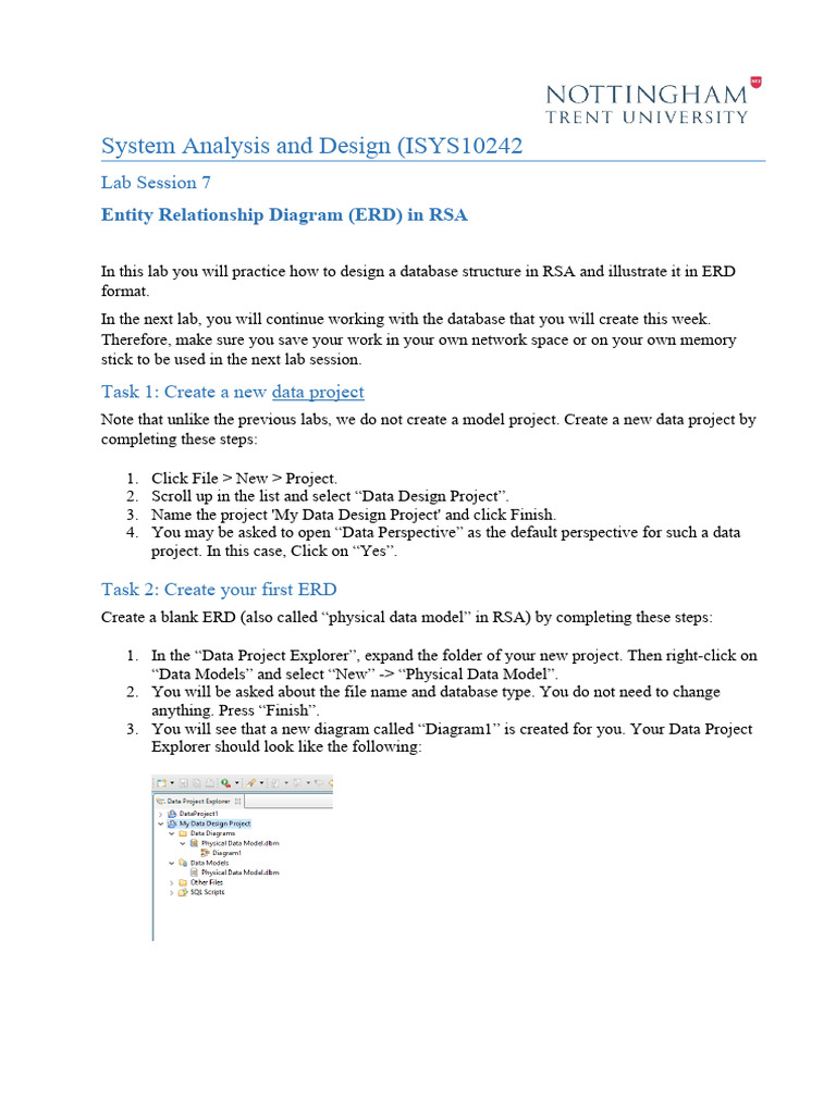 Lab07-ERD in RSA | PDF | Data Model | Information Retrieval
