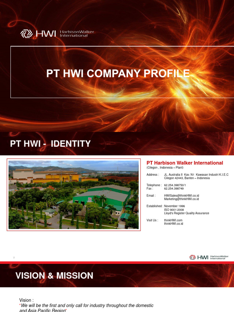 1.HWI Company Profile | PDF | Refractory | Foundry