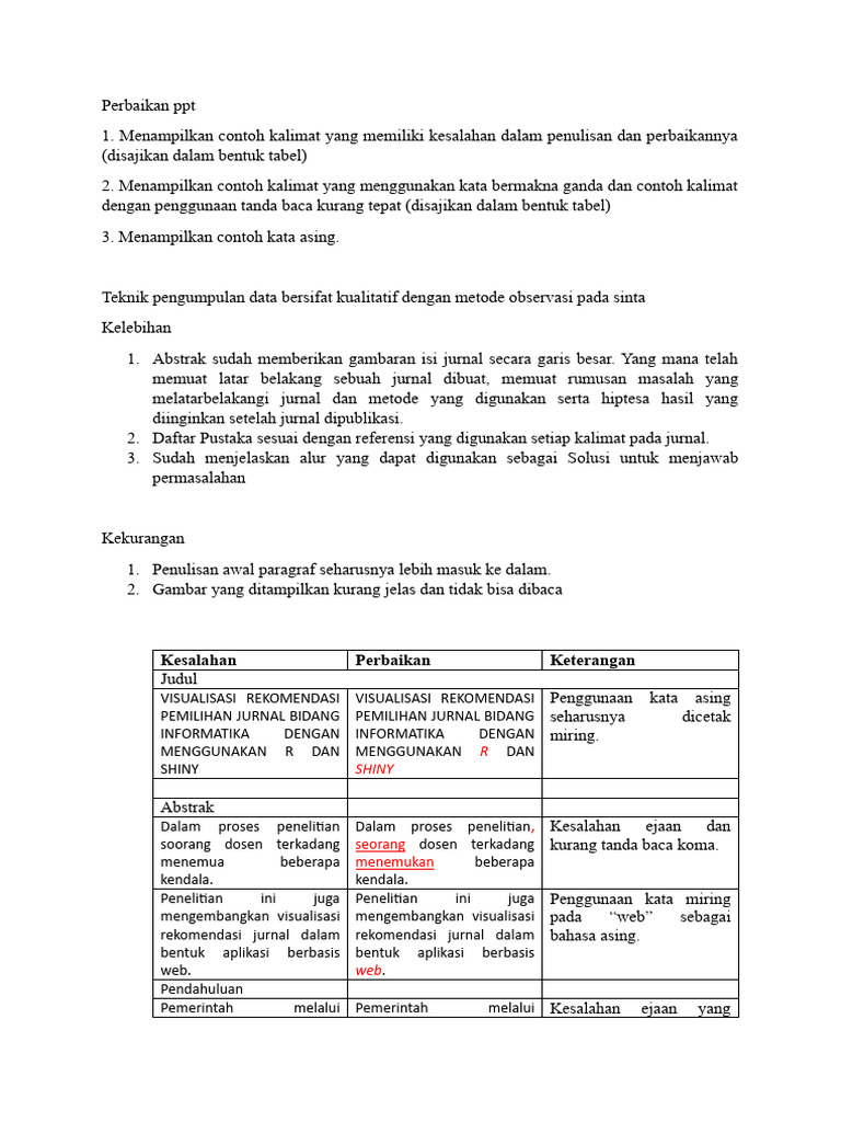 Tabel Perbandingan | PDF