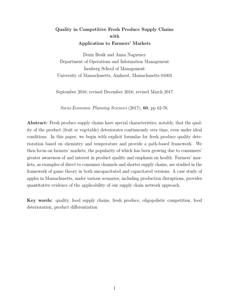 Farmers Markets Quality | PDF | Market (Economics) | Mathematical ...