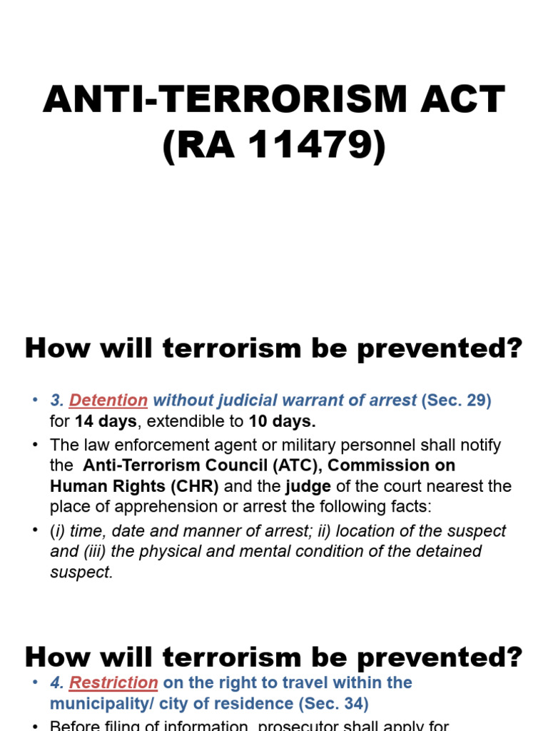 Anti-Terrorism Act Part 5 | PDF