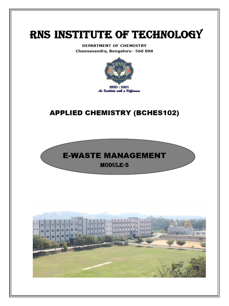 Module 5 | PDF | Electronic Waste | Recycling