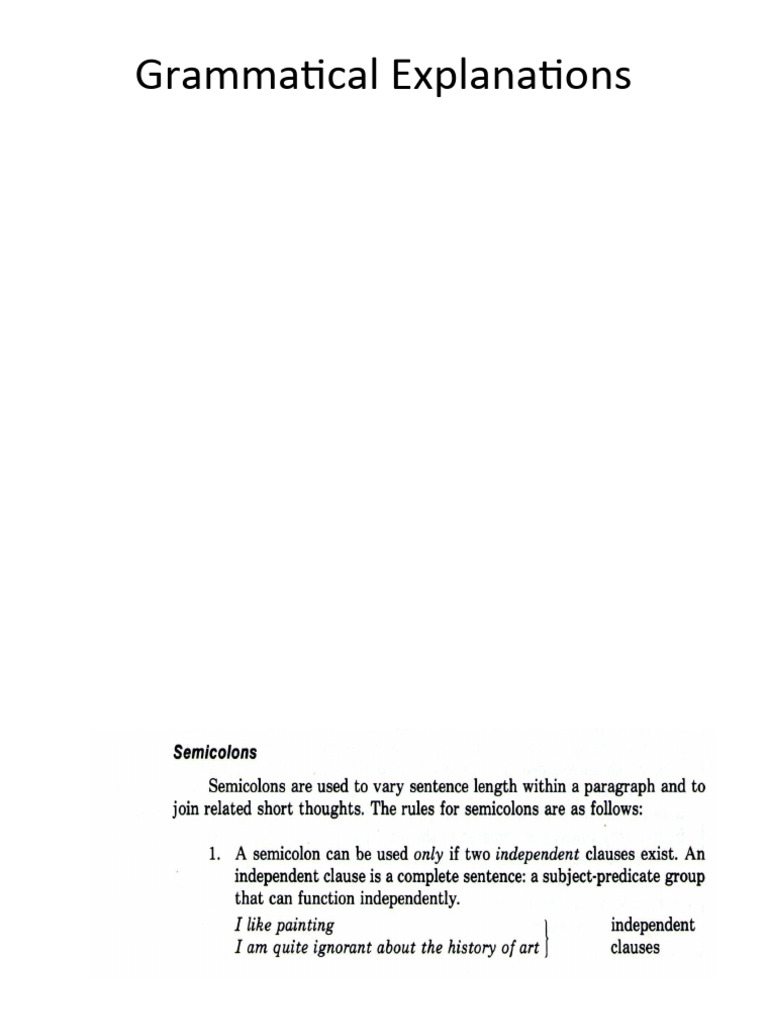 Grammatical Explanations | PDF | Comma | Syntax
