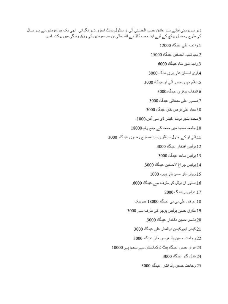 Imima Donations | PDF