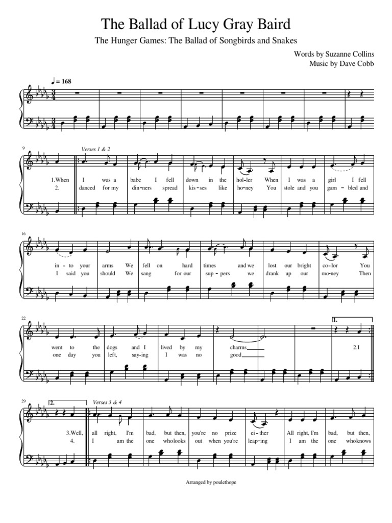 The Ballad of Lucy Gray Lied | PDF