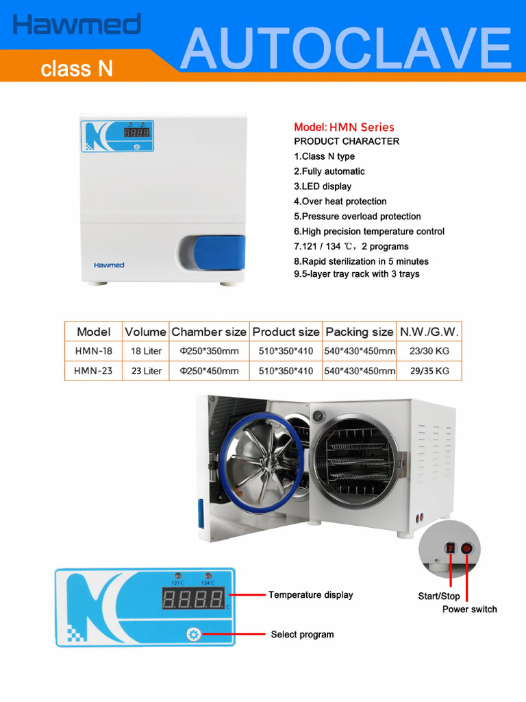 Catalogue of HMN Series Class N Autoclave | PDF