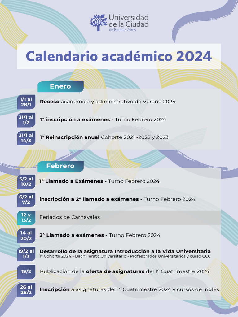 Calendario Academico 2024 ACTUALIZADO 1 | PDF